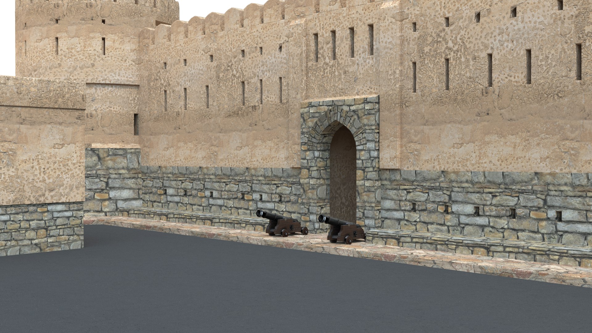 3D Model Al Awabi Castle Al Awabi Fort - TurboSquid 2418235