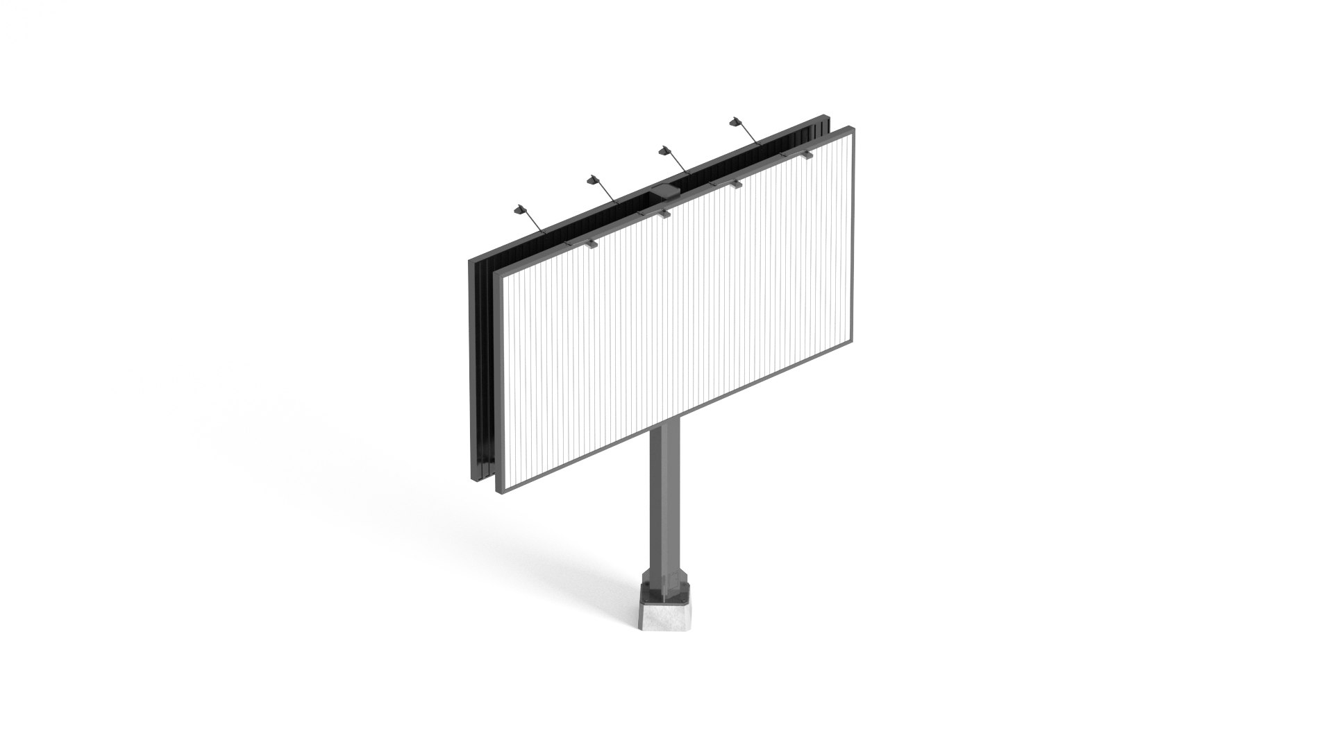 Rectangular Advertising Trivision Billboard - Outdoor Street Sign ...