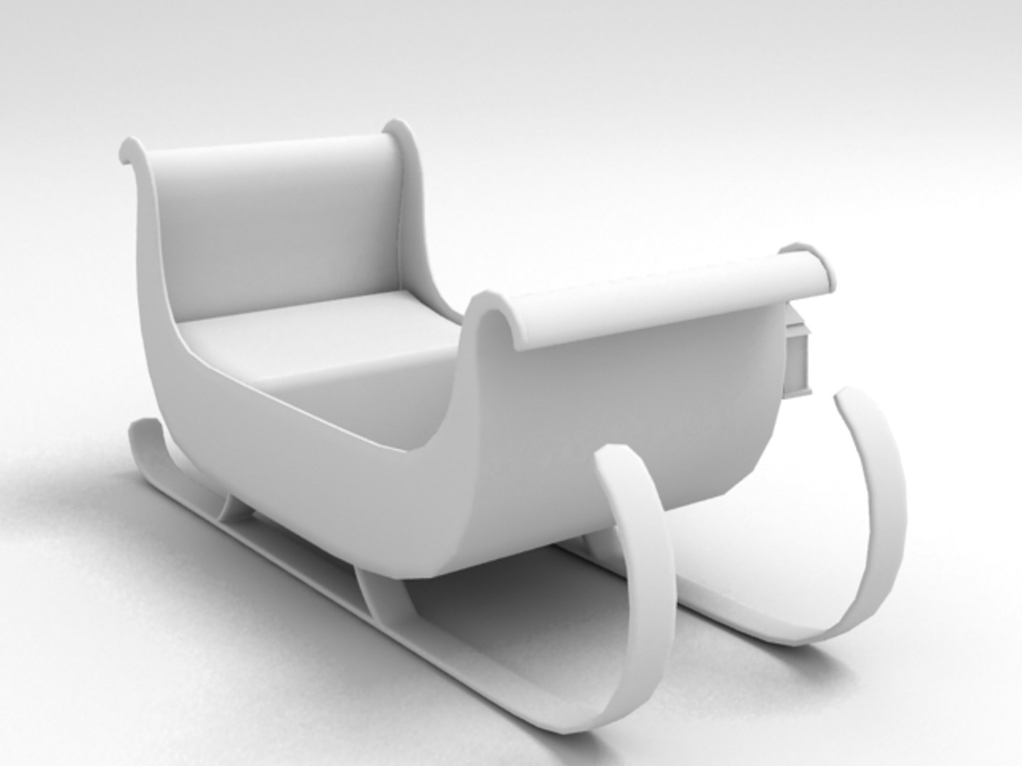 3d Santa Sleigh Model