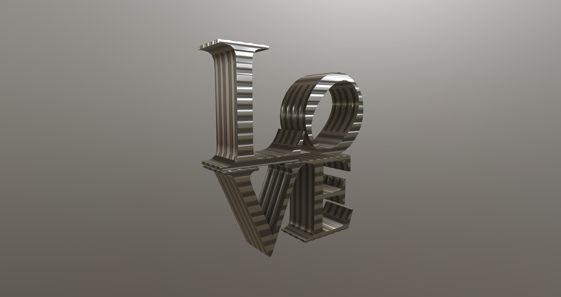 Love Stacked Letters 3D - TurboSquid 1409708