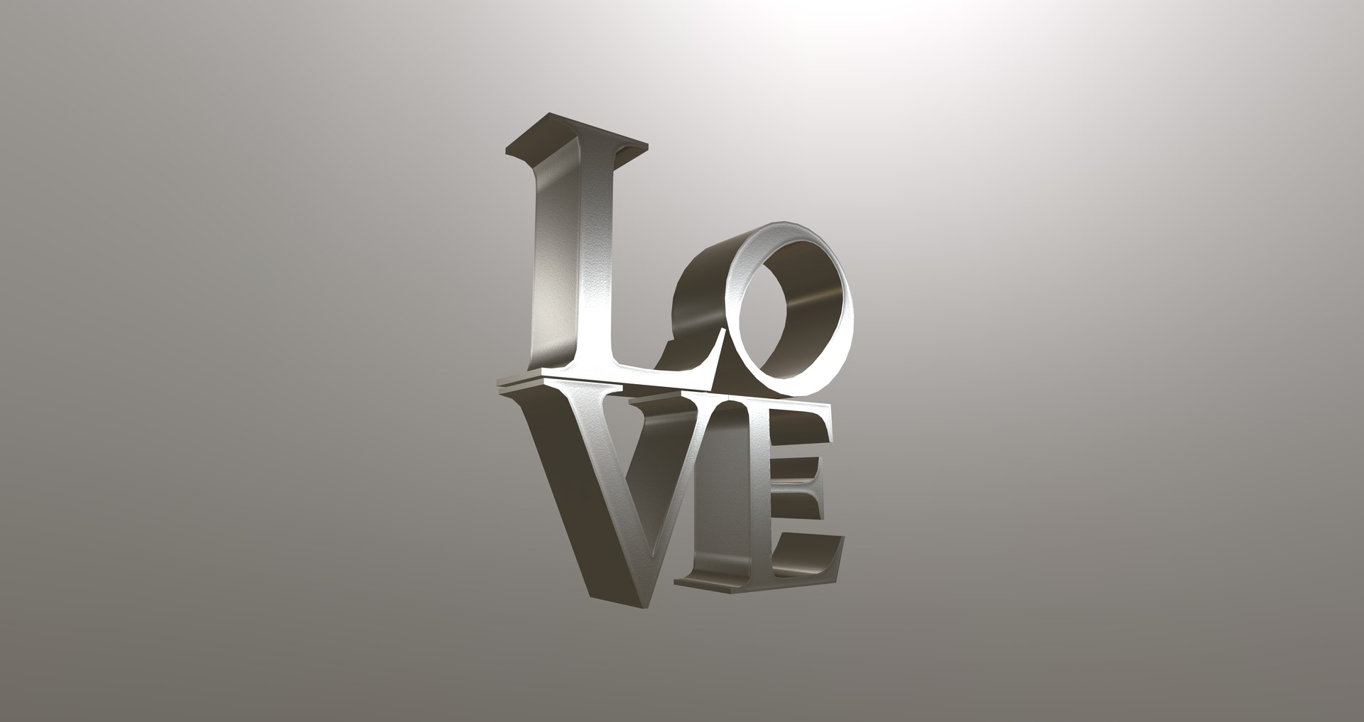 Love Stacked Letters 3D - TurboSquid 1409708