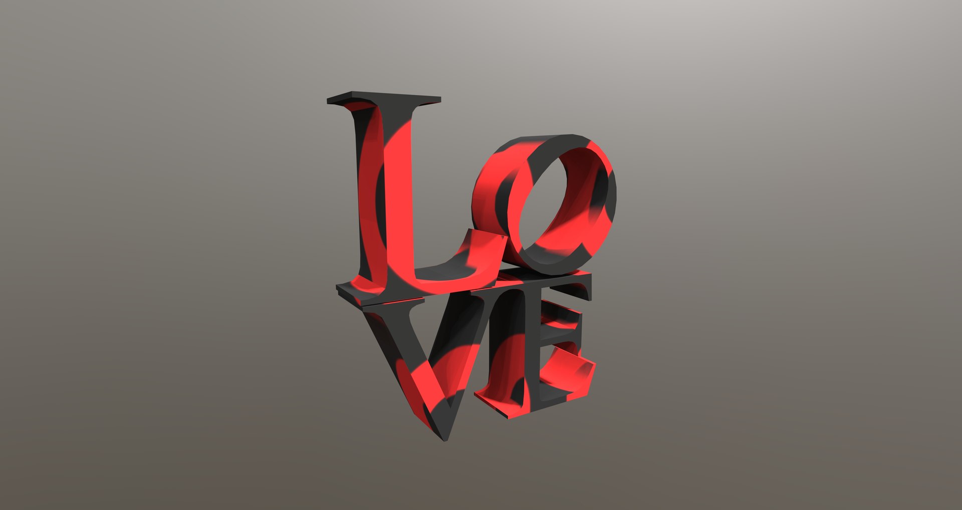 Love Stacked Letters 3D - TurboSquid 1409708