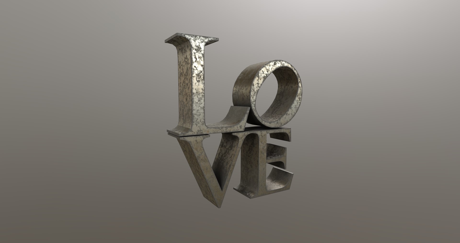 Love Stacked Letters 3D - TurboSquid 1409708