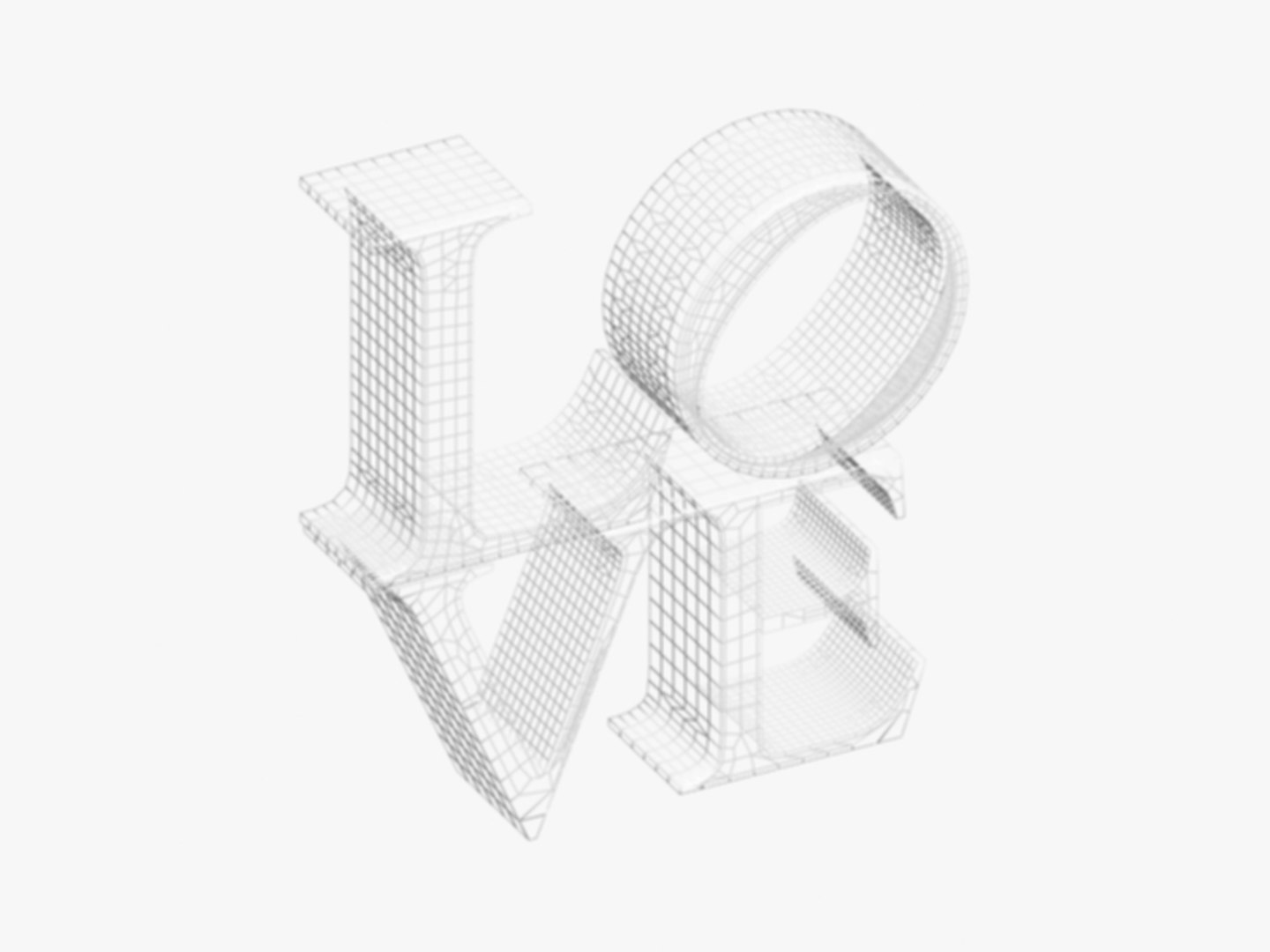 Love Stacked Letters 3D - TurboSquid 1409708