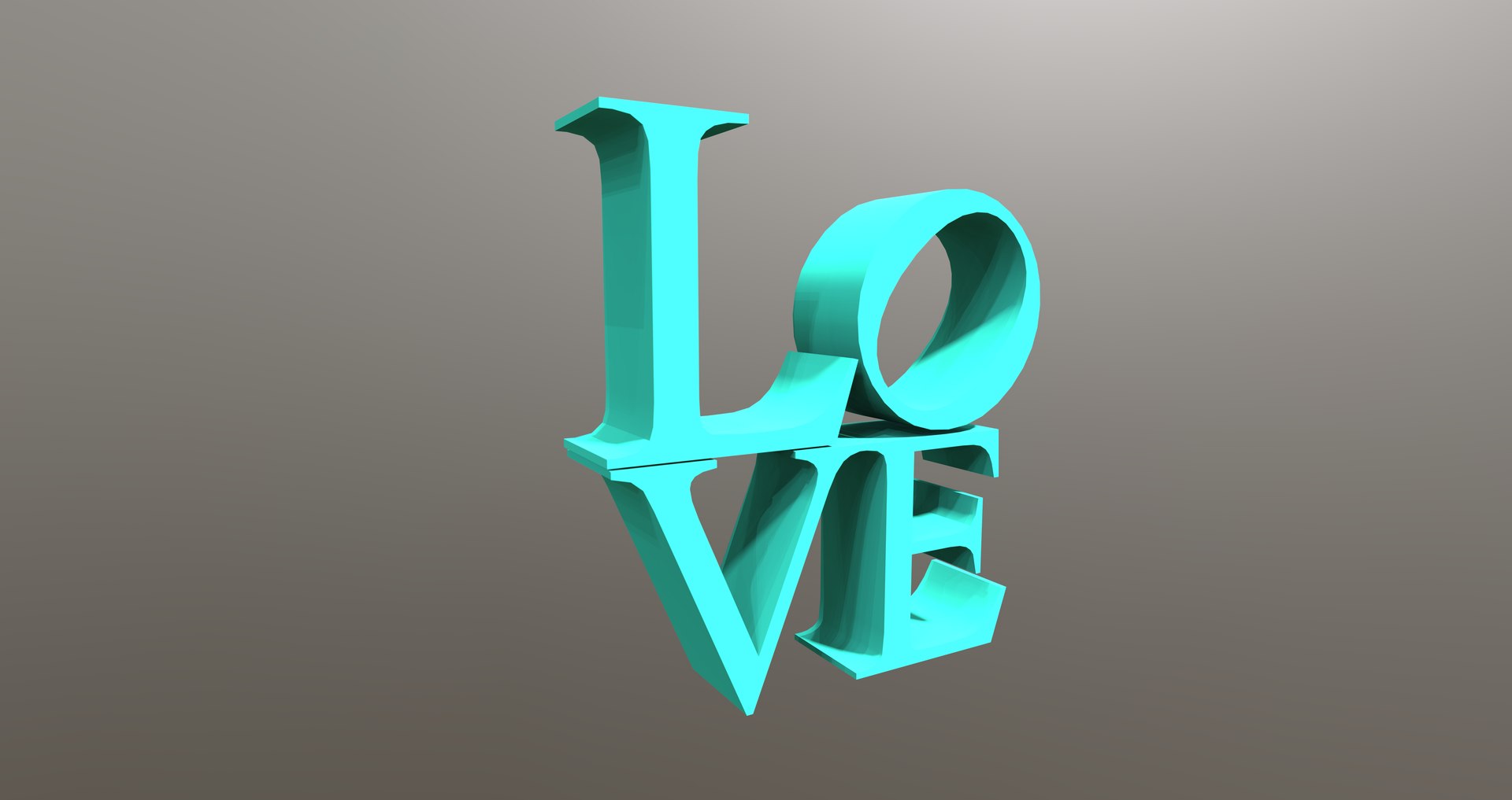 Love Stacked Letters 3D - TurboSquid 1409708