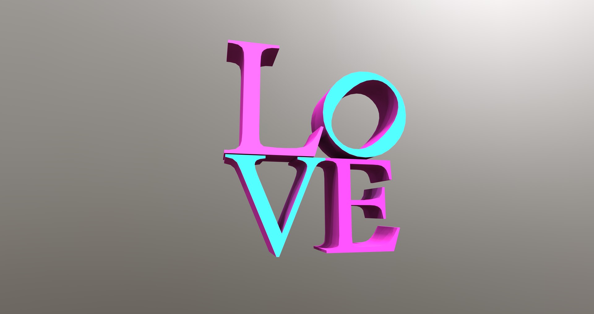 Love Stacked Letters 3D - TurboSquid 1409708