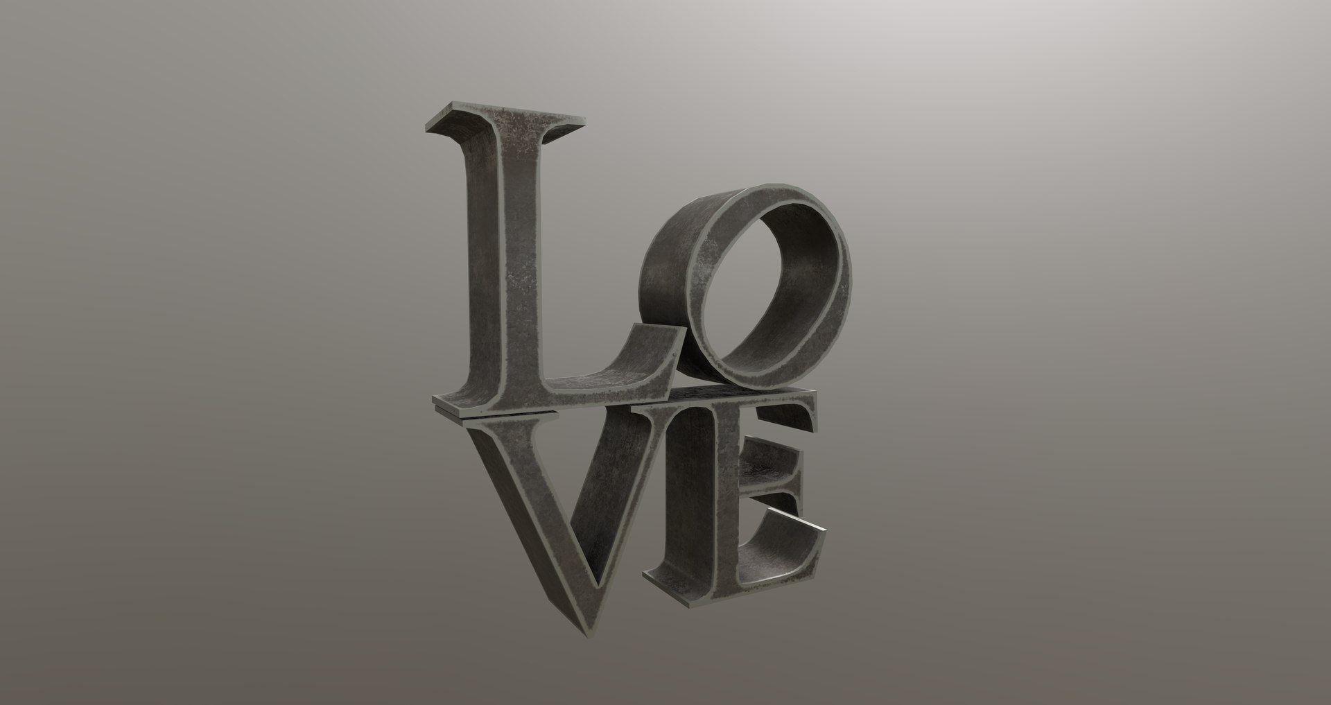 Love Stacked Letters 3D - TurboSquid 1409708