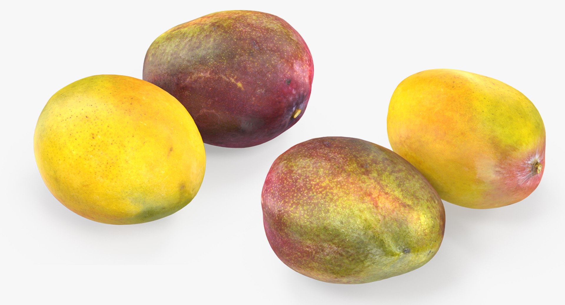 Mango Fruits Set 3D Model - TurboSquid 1157664