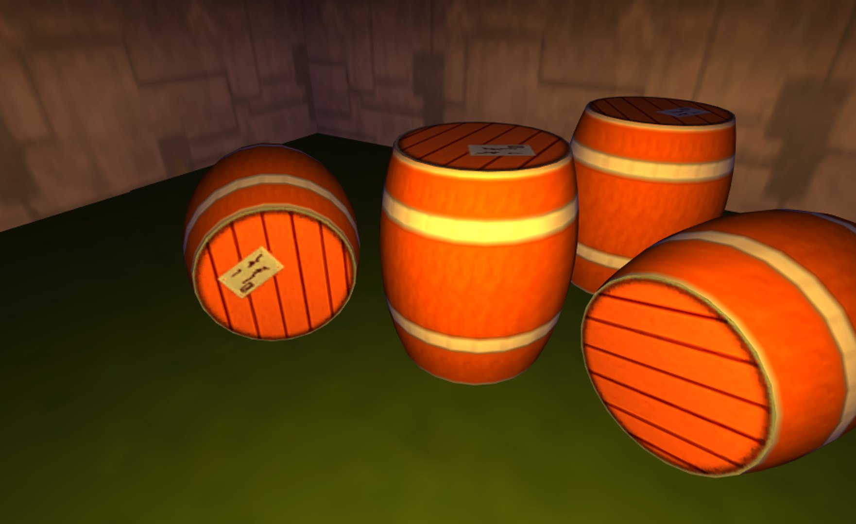 3d Barrel Retro Gaming - Model