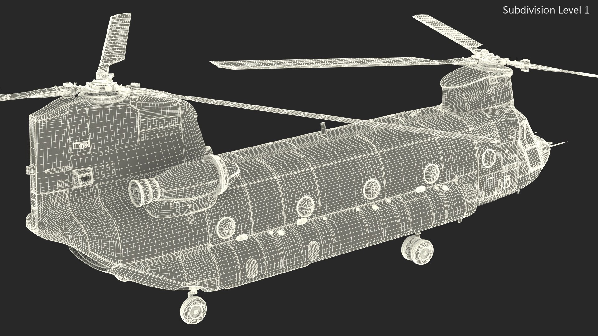 US Army Transport Helicopter CH 47 Chinook Rigged for Cinema 4D 3D ...