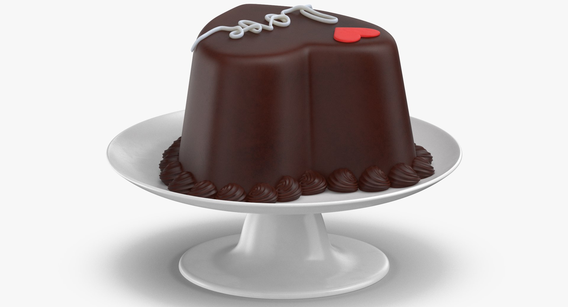 Heart Shaped Cake 02 3D Model - TurboSquid 1346279