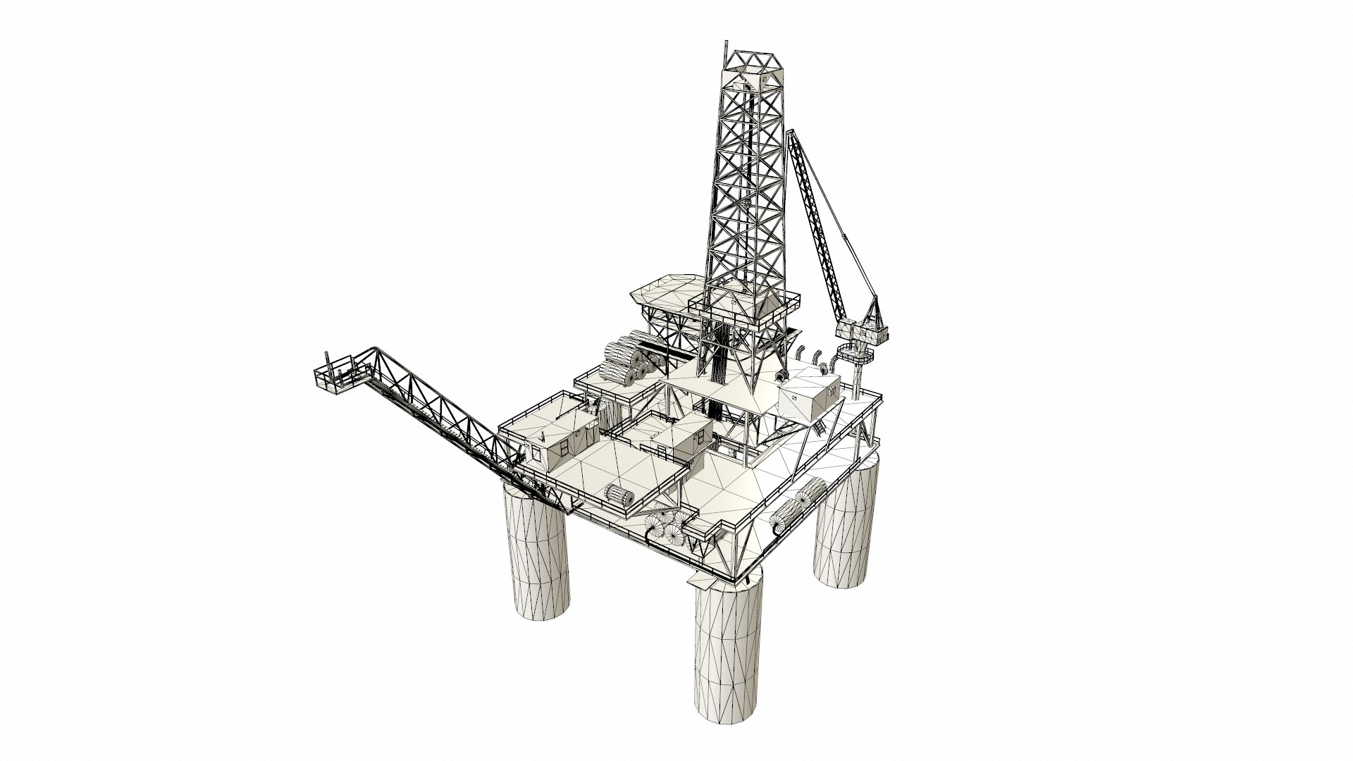 3D Model Oil Rig - TurboSquid 1597762
