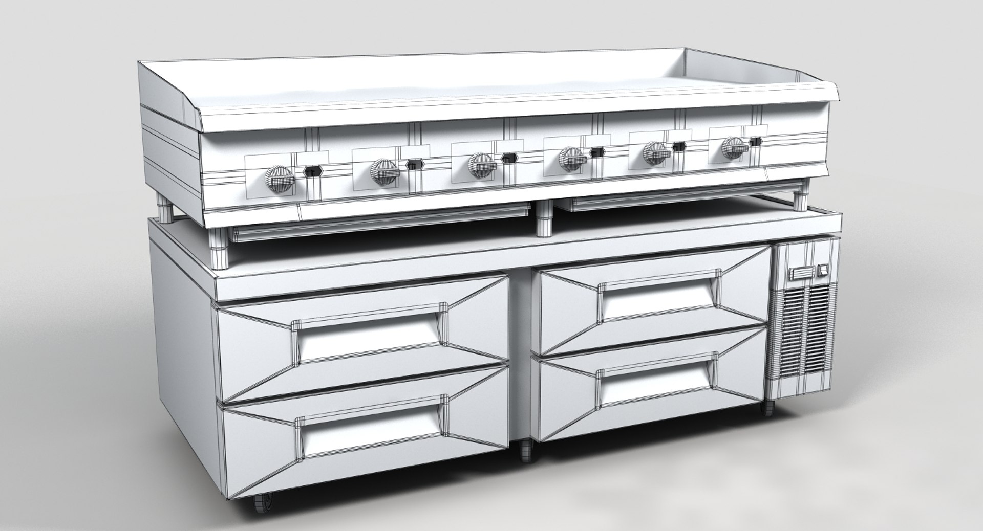 3D Commercial Griddle Model - TurboSquid 1367637