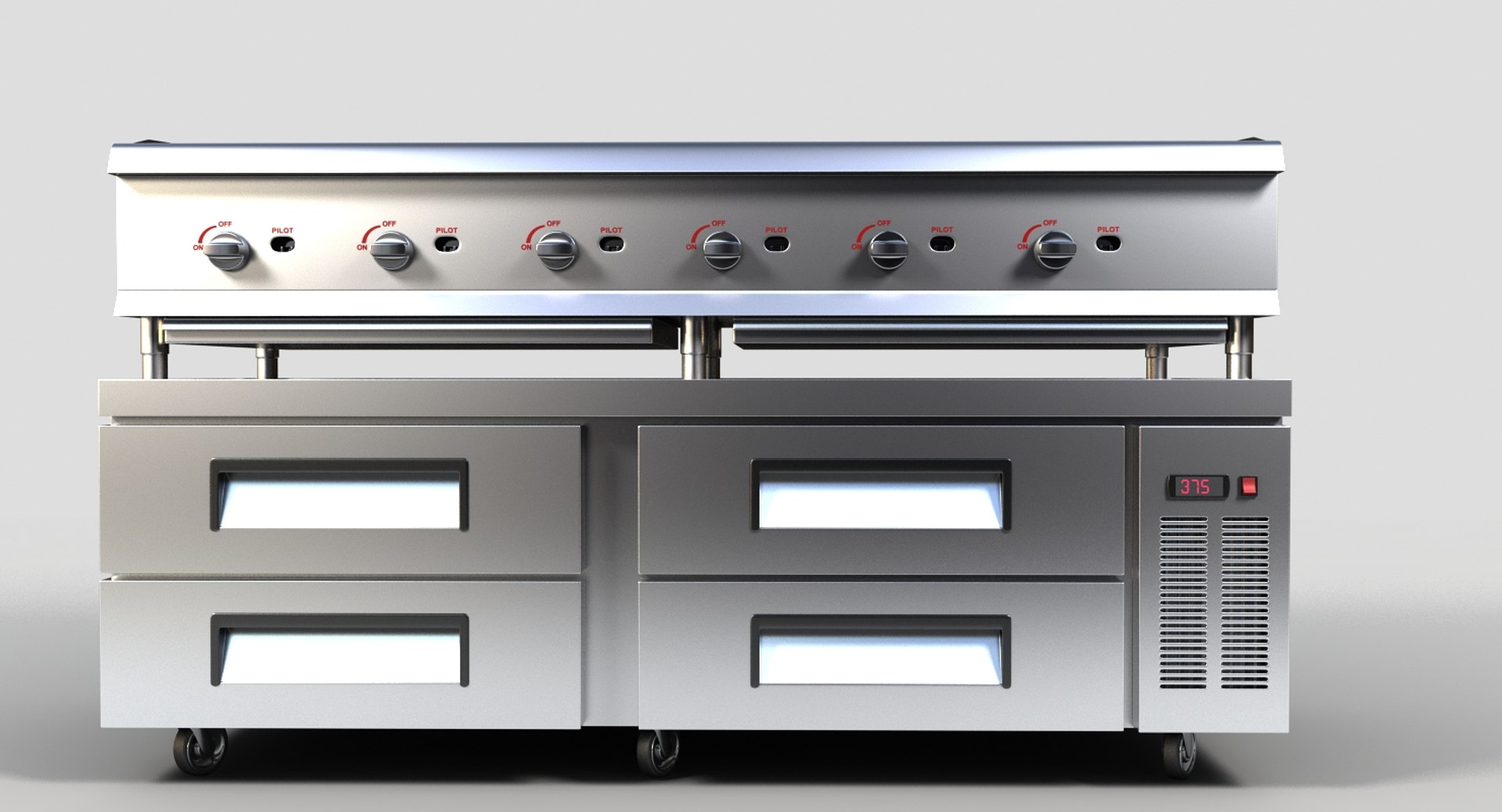 3D Commercial Griddle Model - TurboSquid 1367637