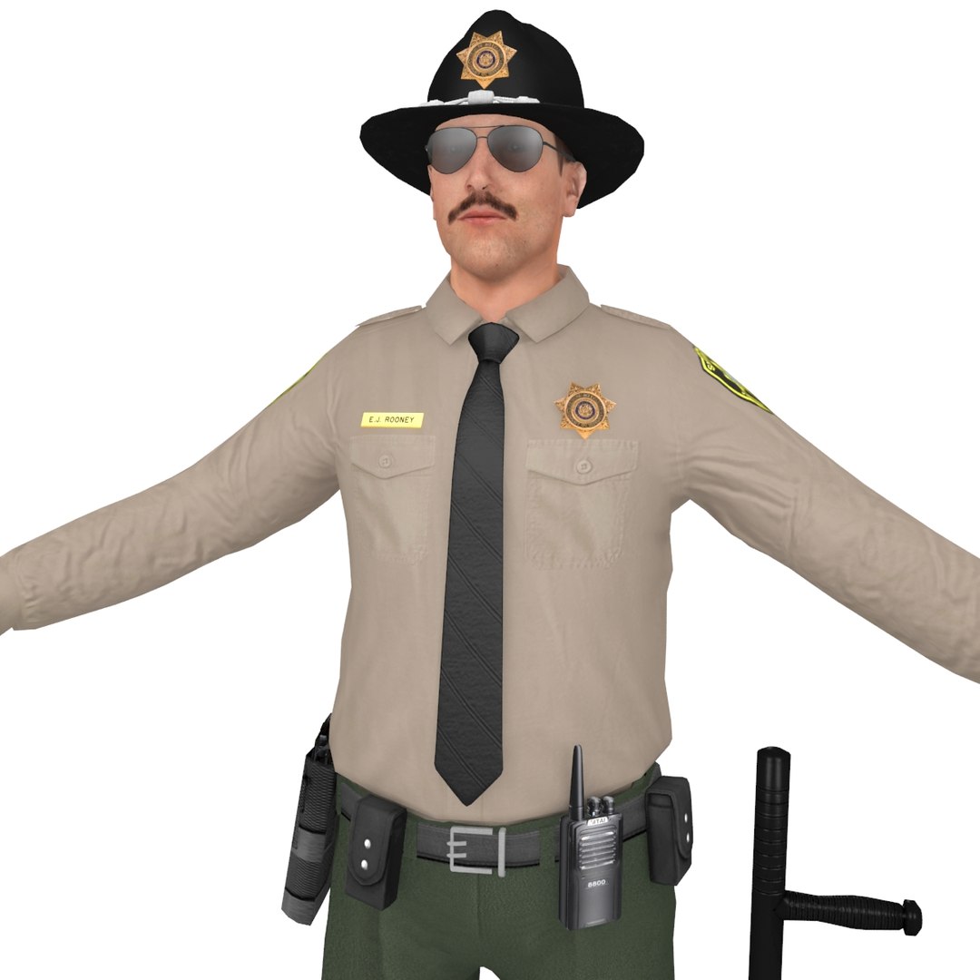 Sheriff Man Gun 3D Model - TurboSquid 1354044