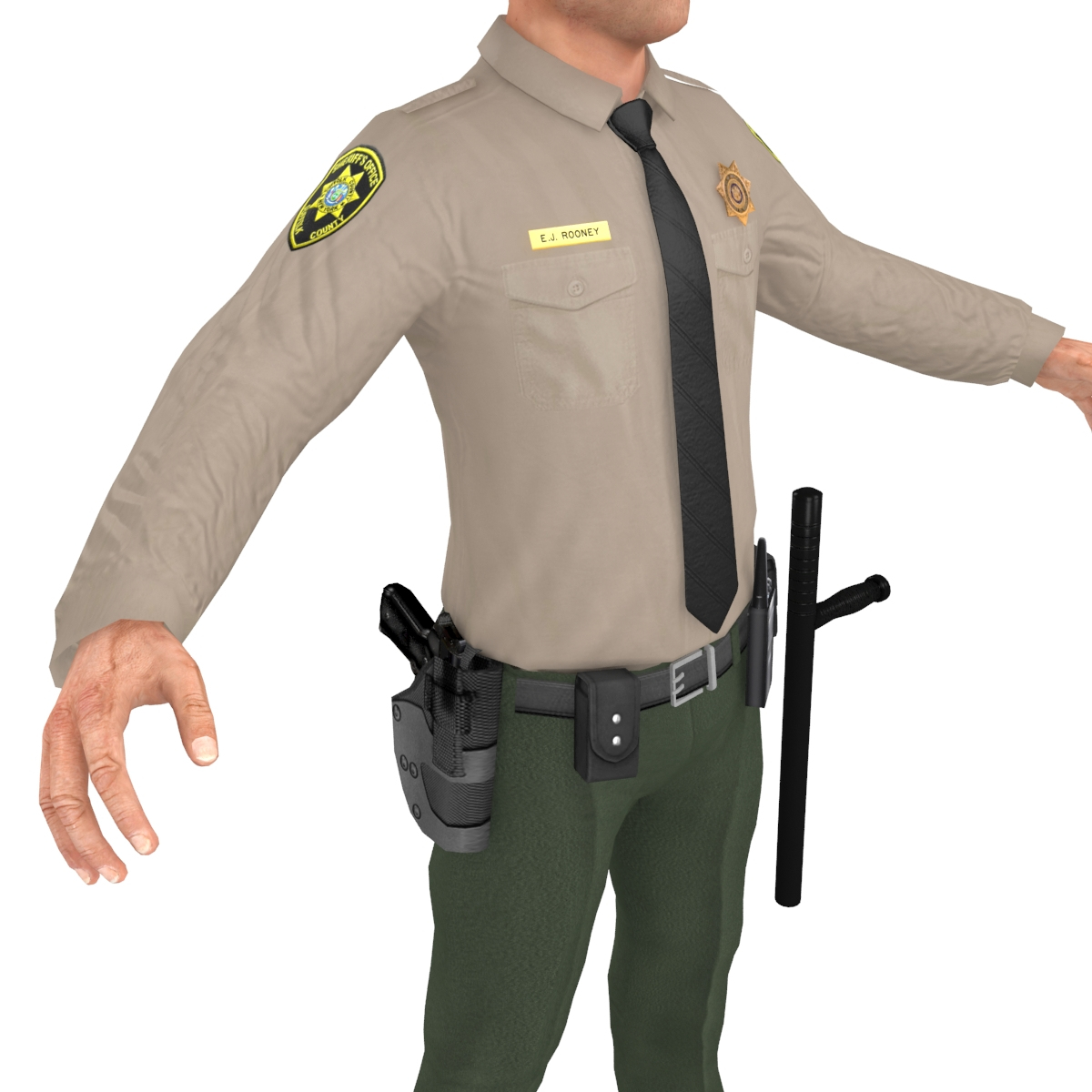 Sheriff man gun 3D model - TurboSquid 1354044