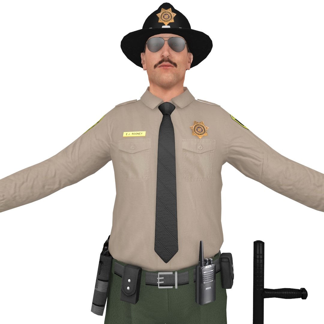 Sheriff Man Gun 3D Model - TurboSquid 1354044