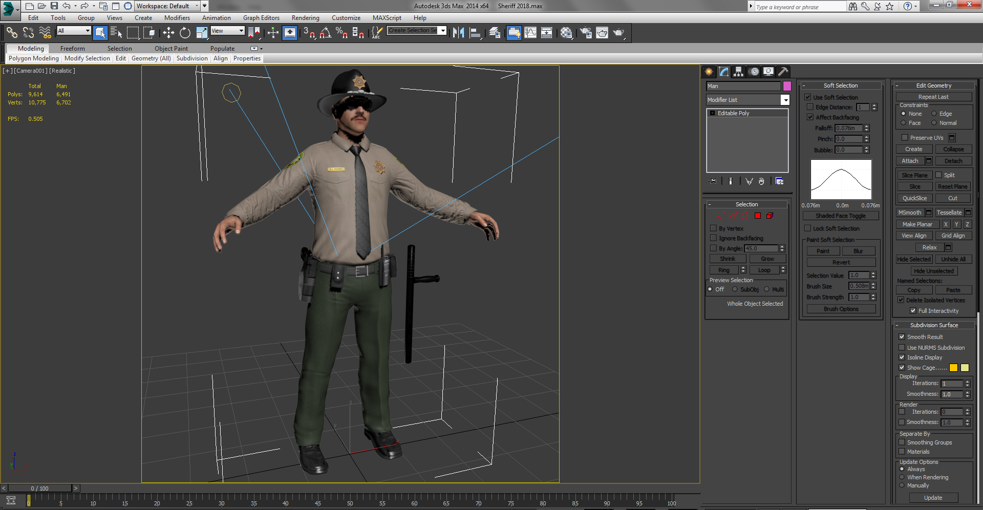 Sheriff man gun 3D model - TurboSquid 1354044