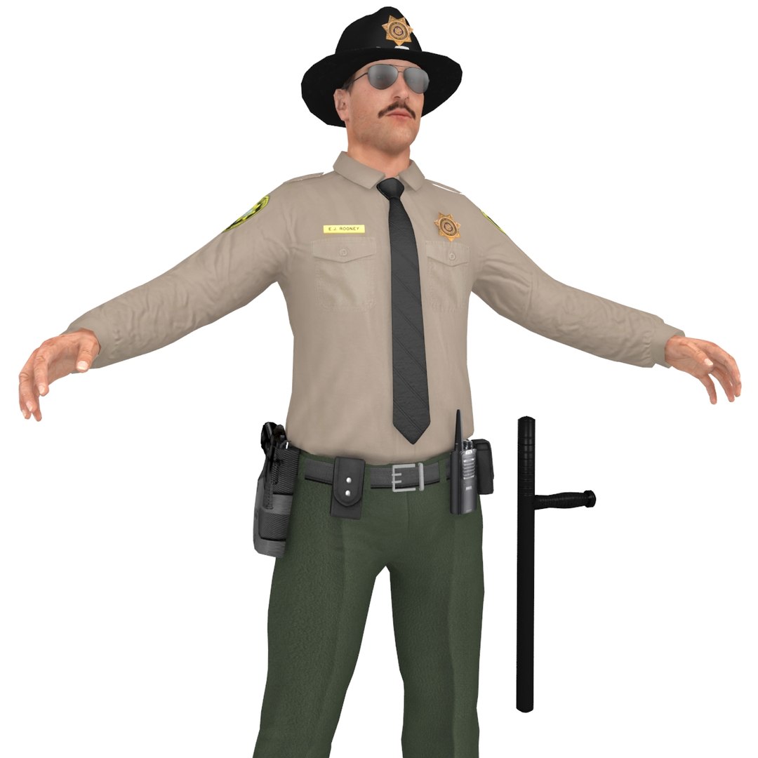 Sheriff Man Gun 3D Model - TurboSquid 1354044