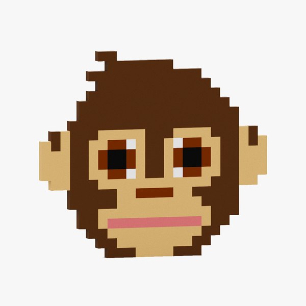 modelo 3d Símbolo del mono pixel - TurboSquid 1900085