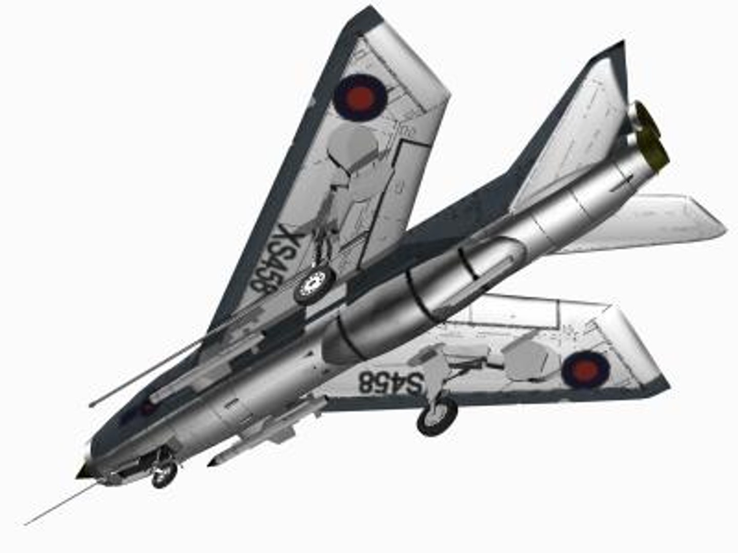 English Electric Lightning T5 3d Model
