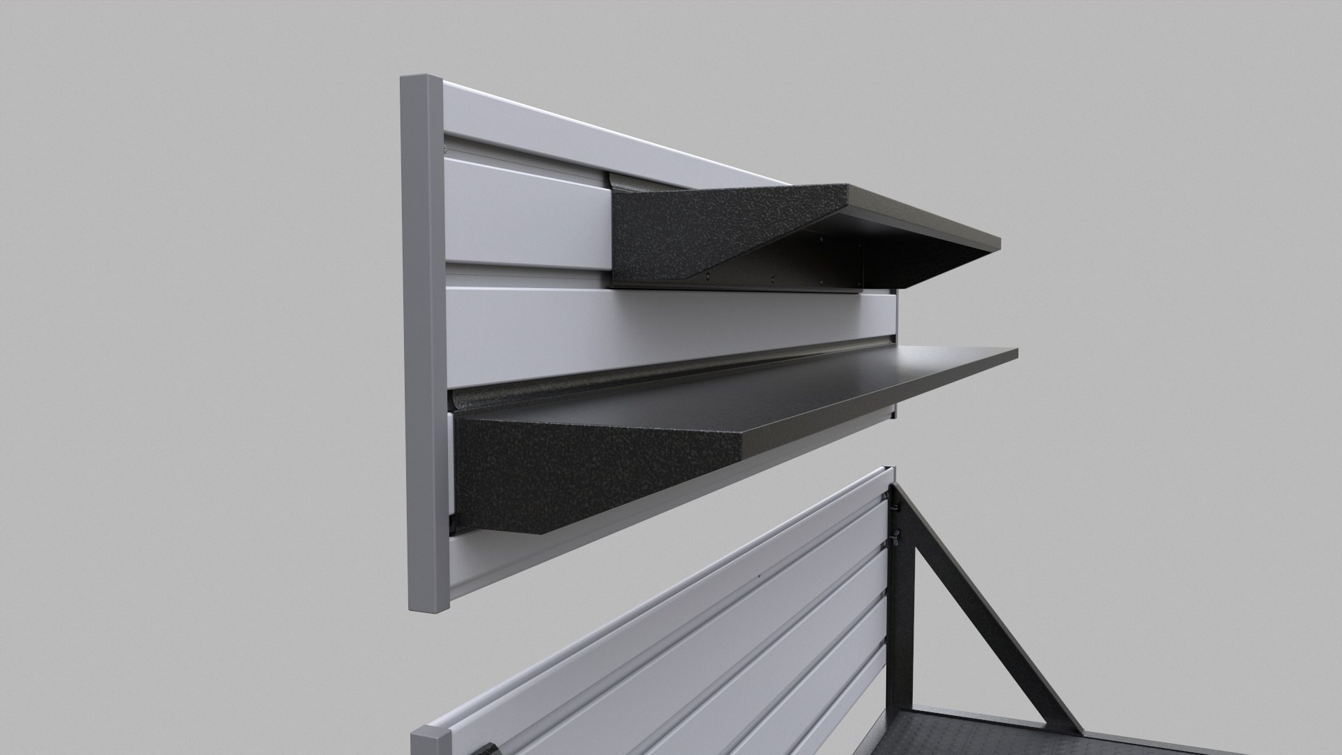 1 Wall Panel with 4 Shelf 3D model - TurboSquid 2039444