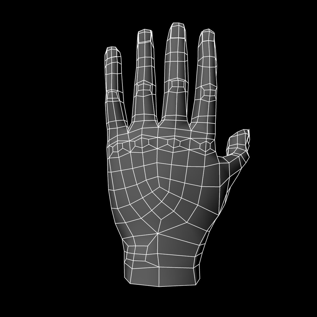 3d Hand Base Unwraped Model
