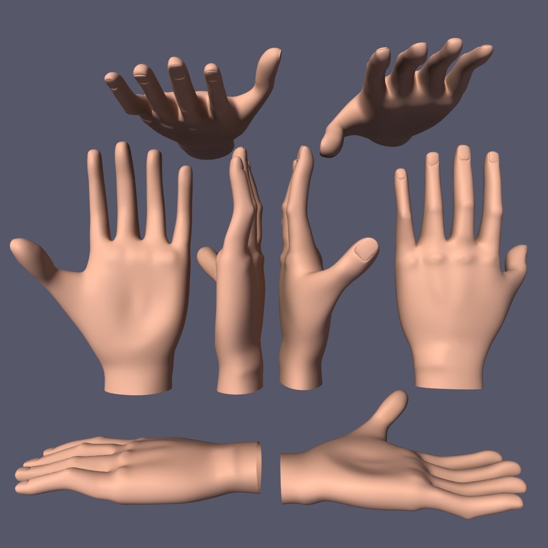 3d Hand Base Unwraped Model