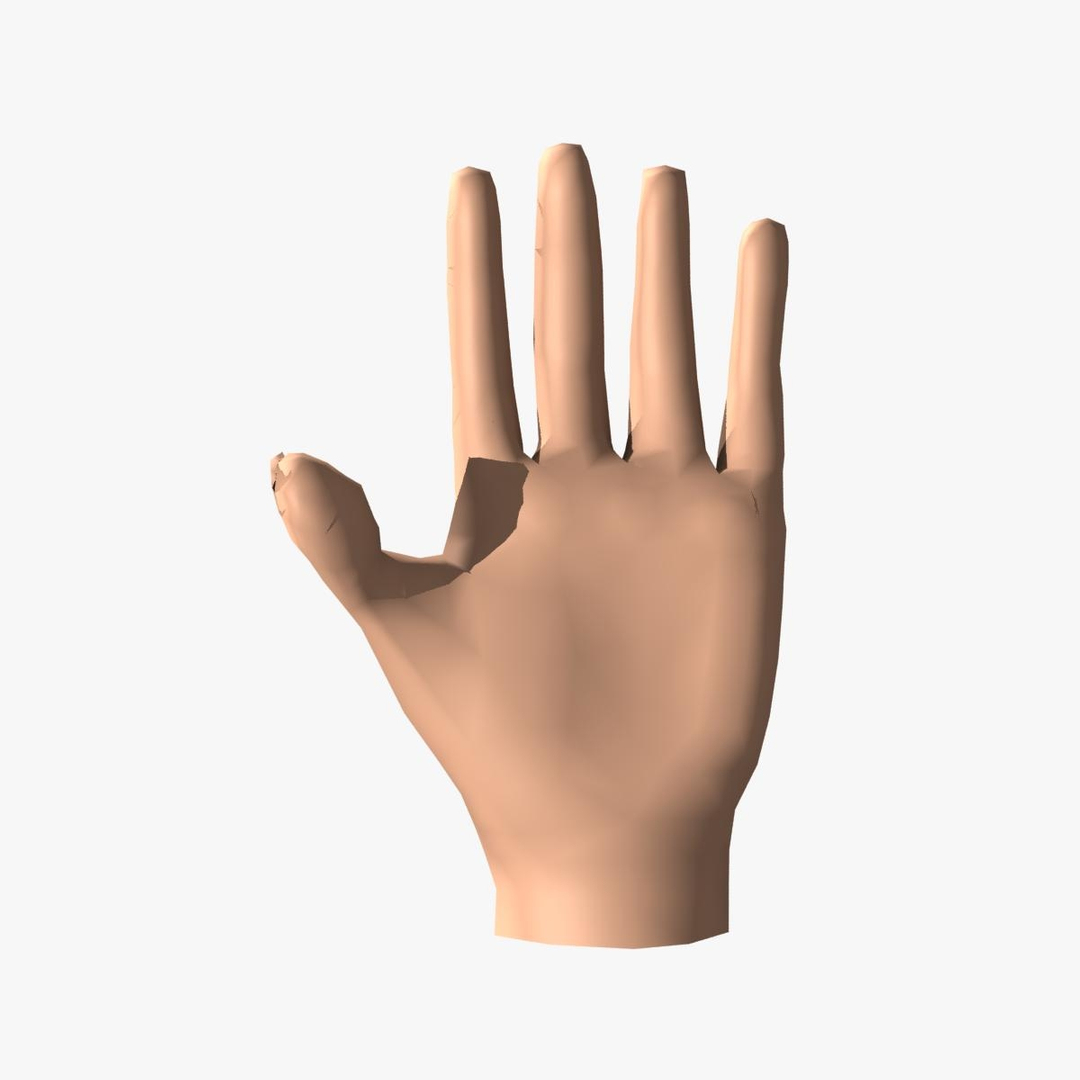 3d Hand Base Unwraped Model