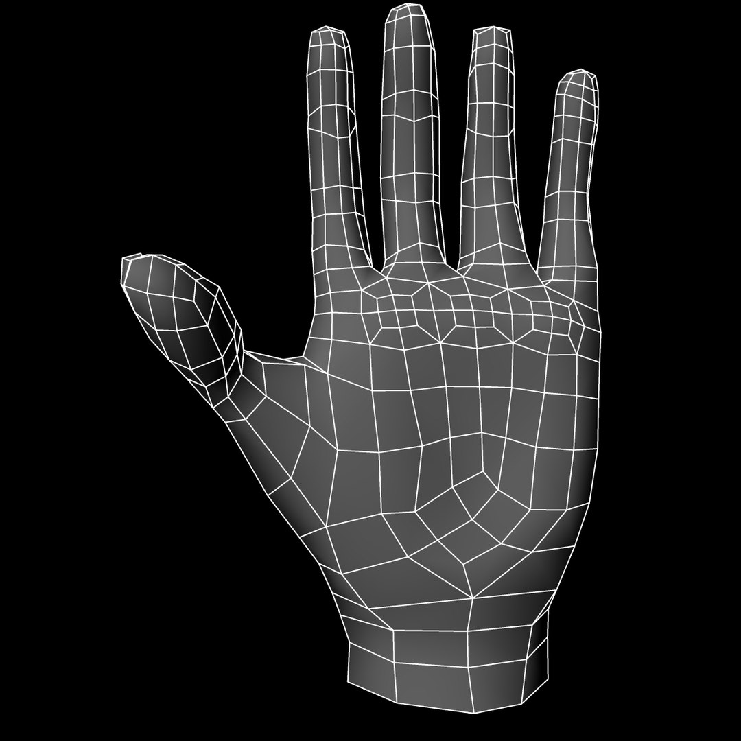 3d Hand Base Unwraped Model