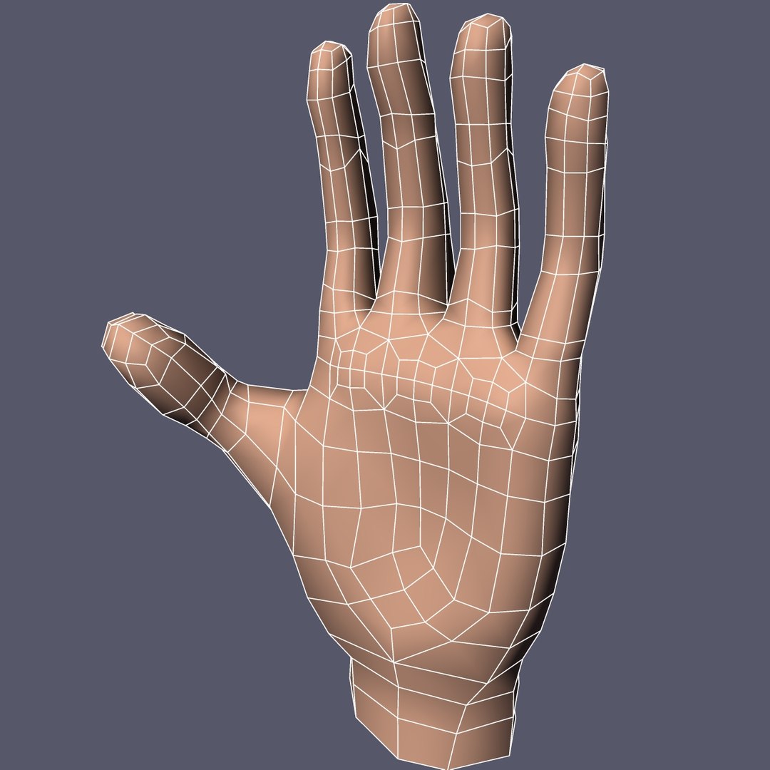 3d Hand Base Unwraped Model