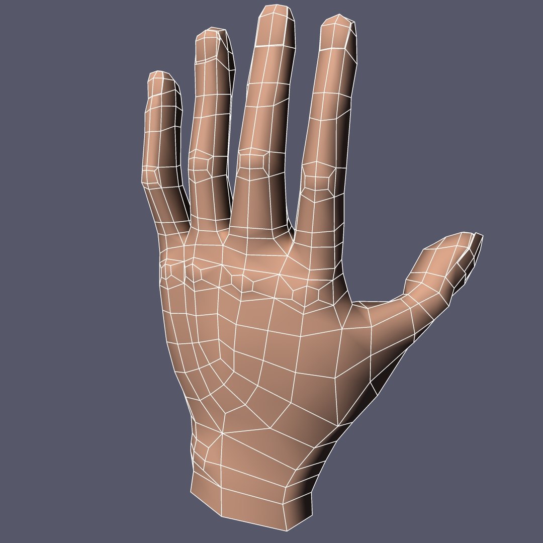 3d Hand Base Unwraped Model