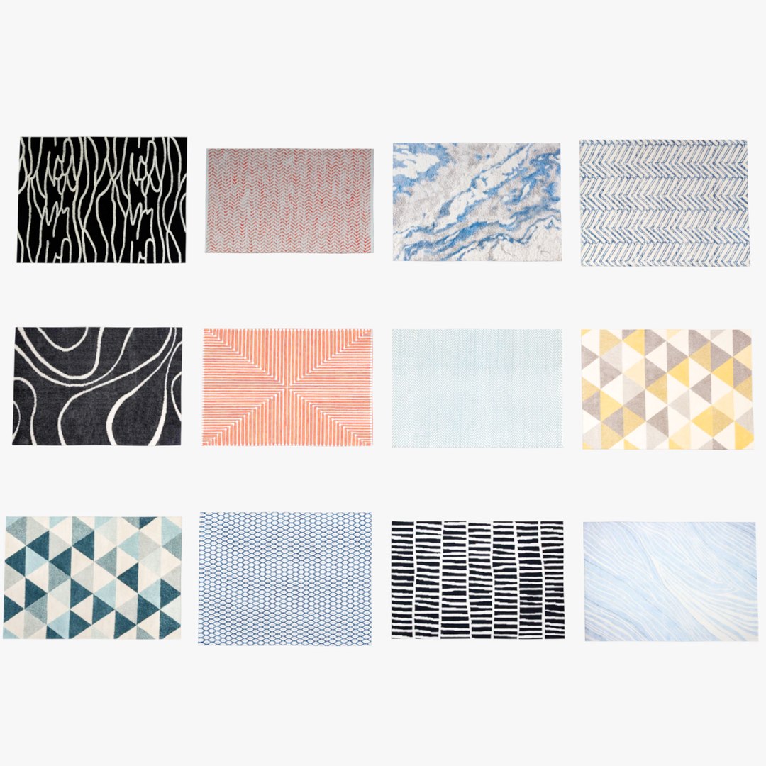 Modern Rug Collection 3D model - TurboSquid 2062735