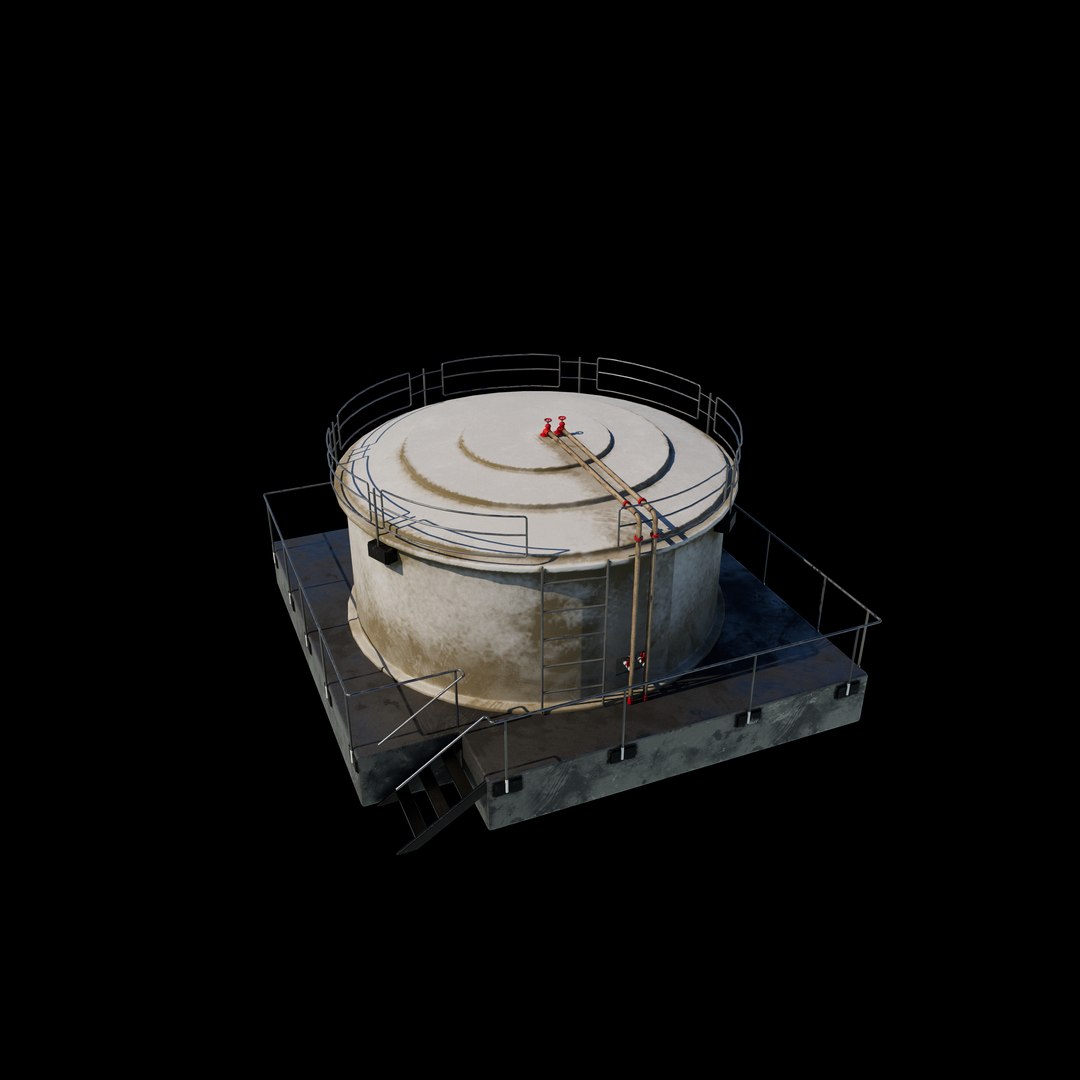 3D Oil Gaz Water Tank 3D Model - TurboSquid 2365901