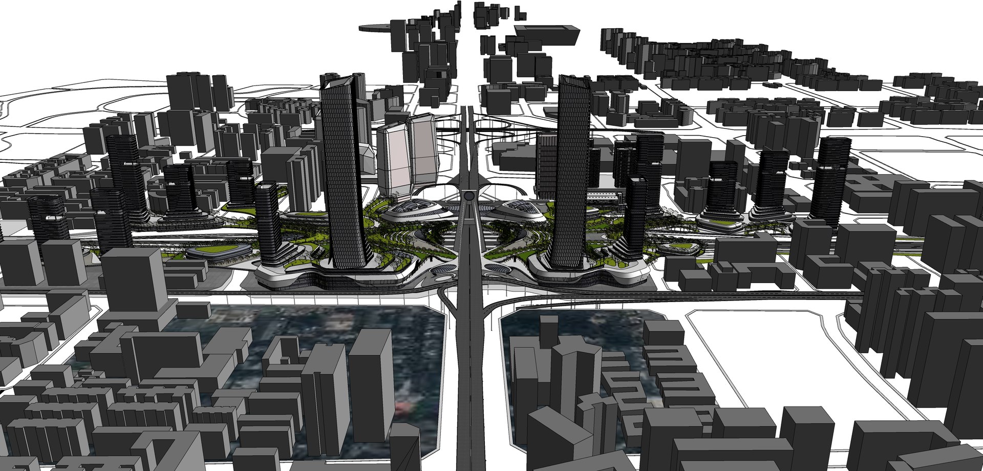 3D 3D Model Of Transportation Hub Of Large-scale Urban Planning And ...
