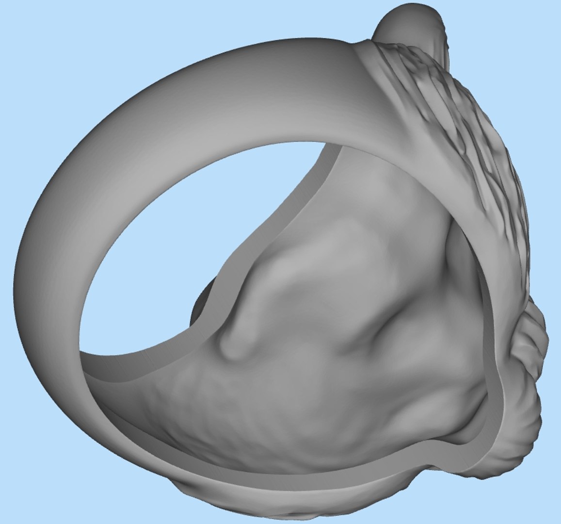 3D Tiger Head Ring - TurboSquid 1450709