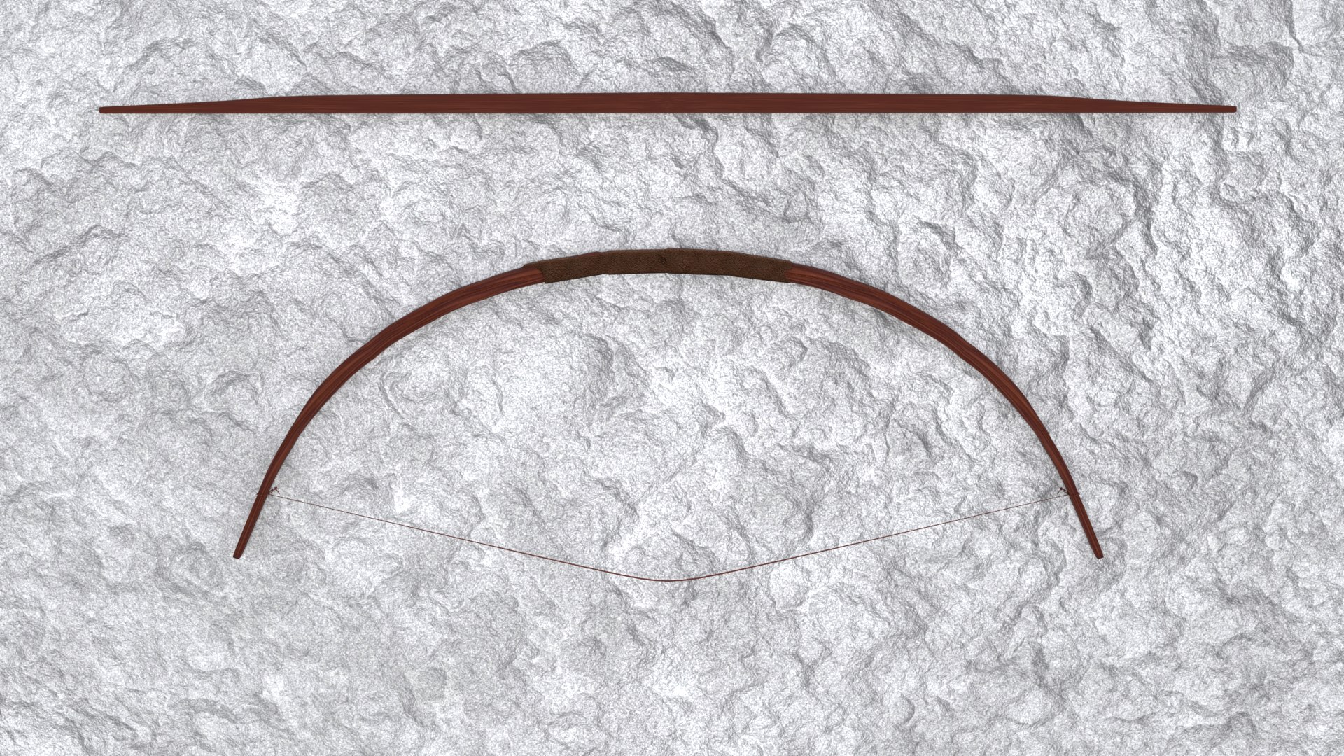 Otzi Iceman Bow Weapons 3D - TurboSquid 1302651