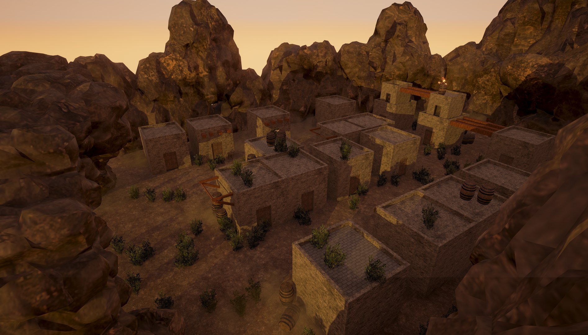 3d Model Of Hidden Village