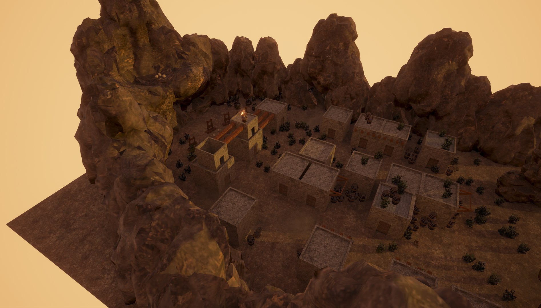 3d Model Of Hidden Village