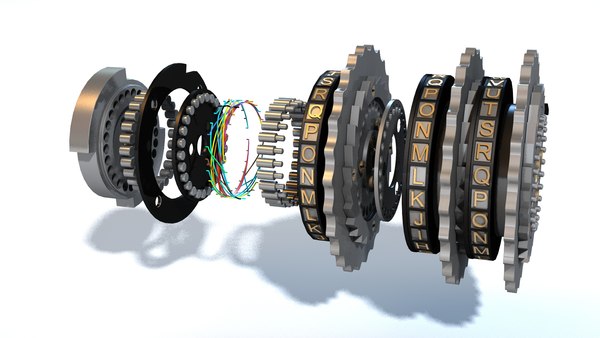 Enigma machine 3D model - TurboSquid 1868798