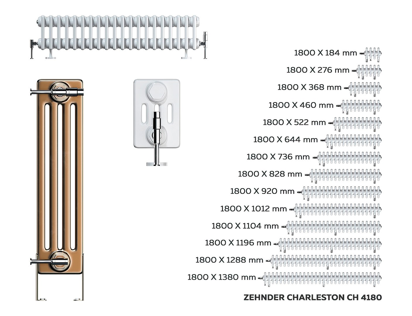 4S Radiators Zehnder Charleston 3D Model - TurboSquid 1907387