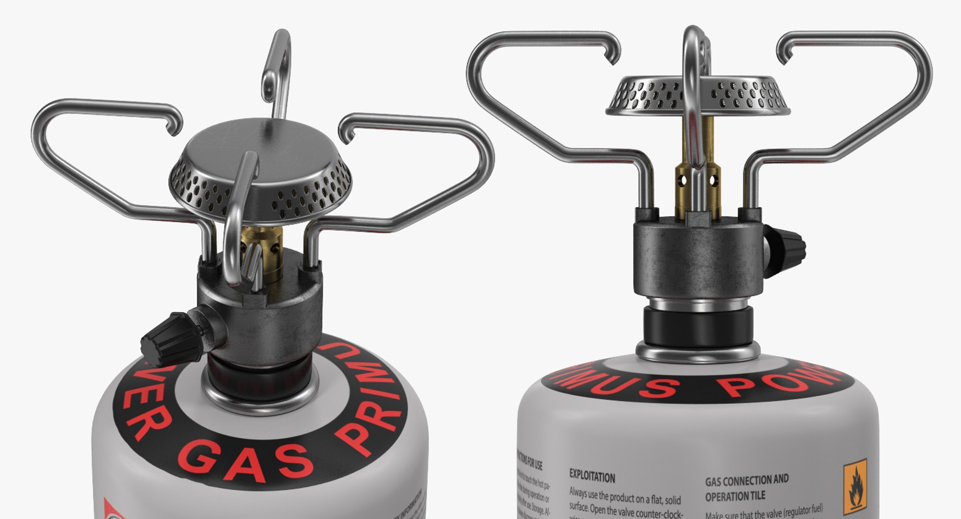 gas cylinder camping stove 3d model