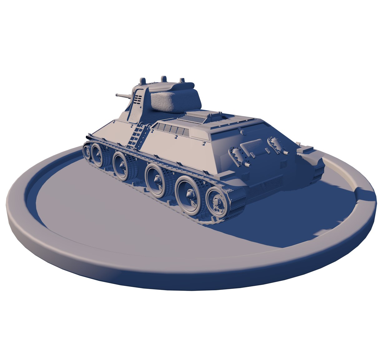 3ds Low-poly Battle Tank A-20