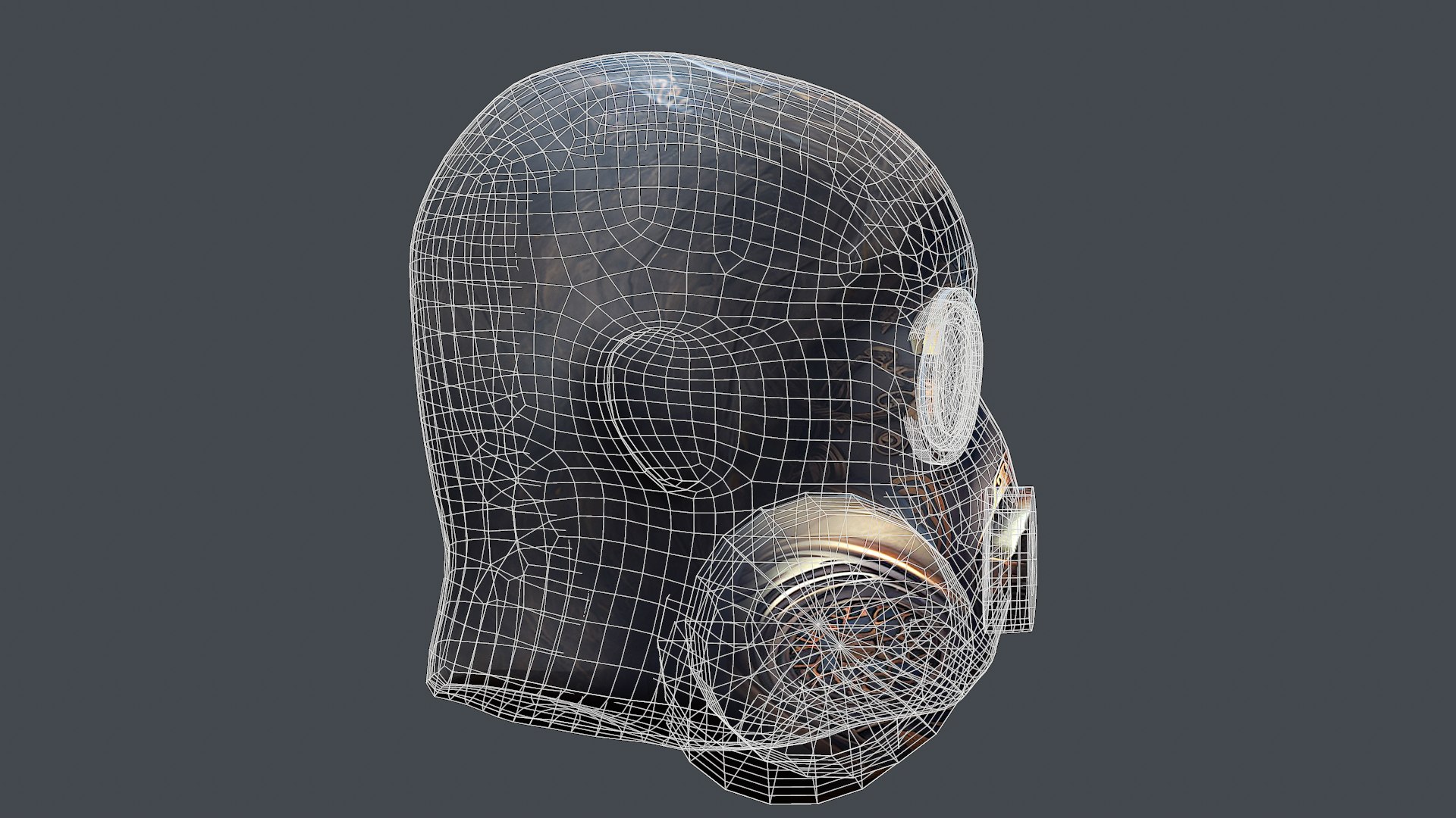 3D Gas Mask Protection Plastic Black - TurboSquid 2037040