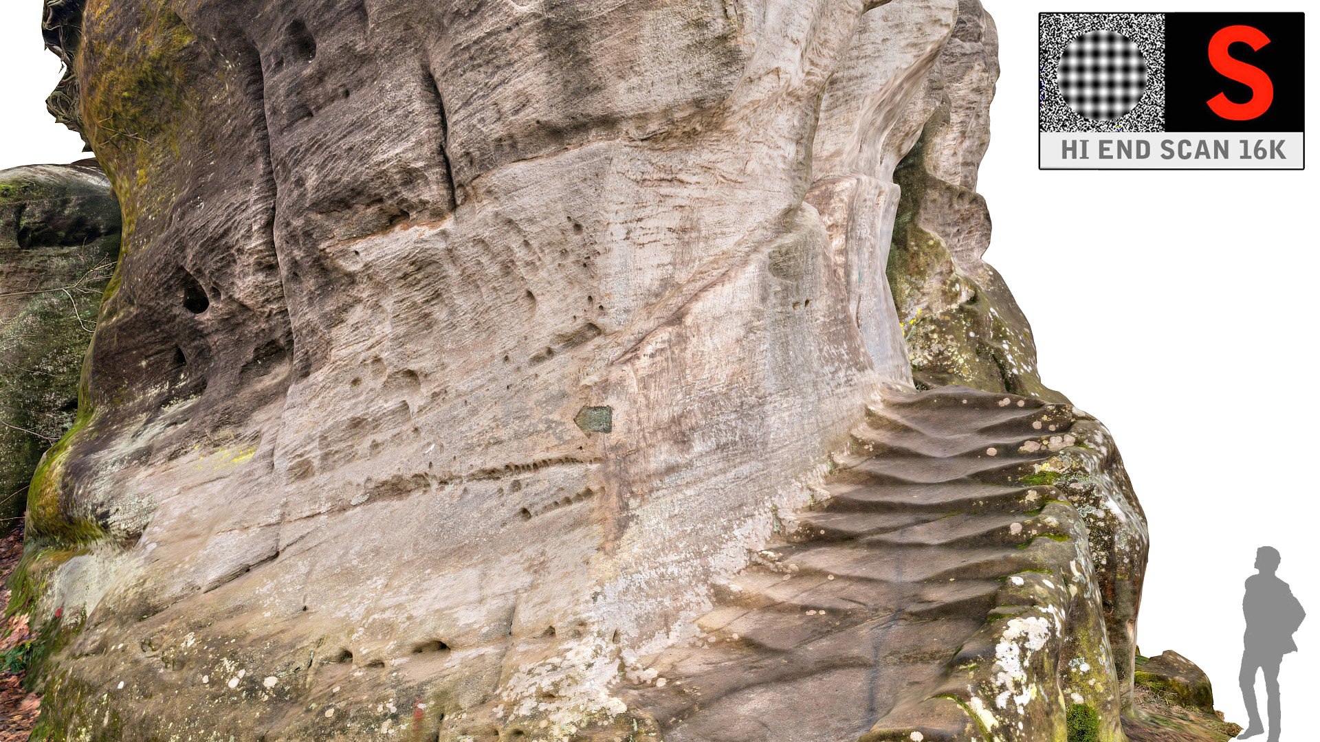 3d model rock mountain stone stairs