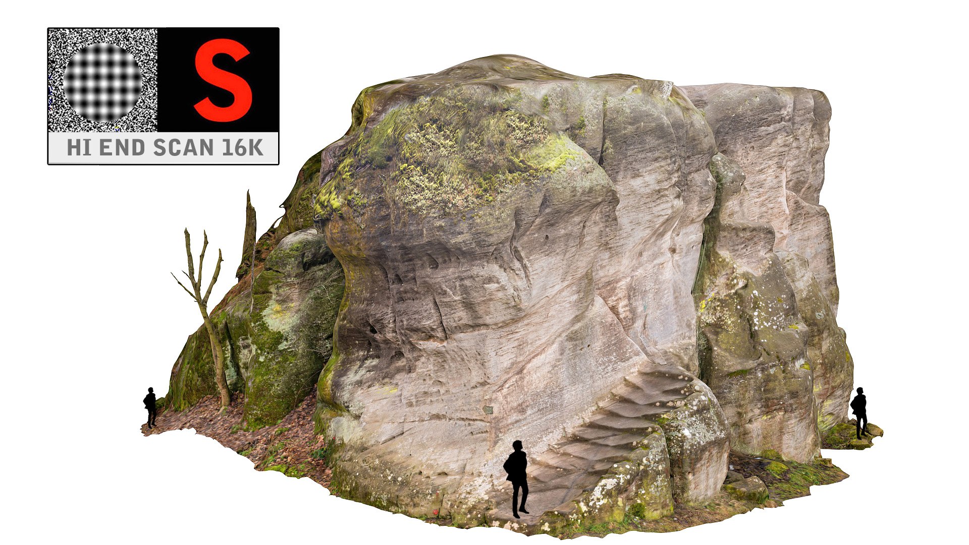 3d model rock mountain stone stairs