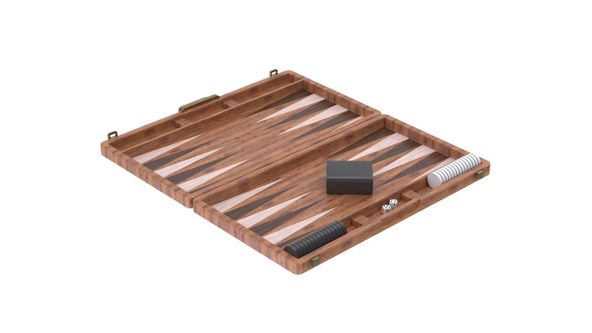 Vintage Wooden Backgammon 3D Model - TurboSquid 2415378