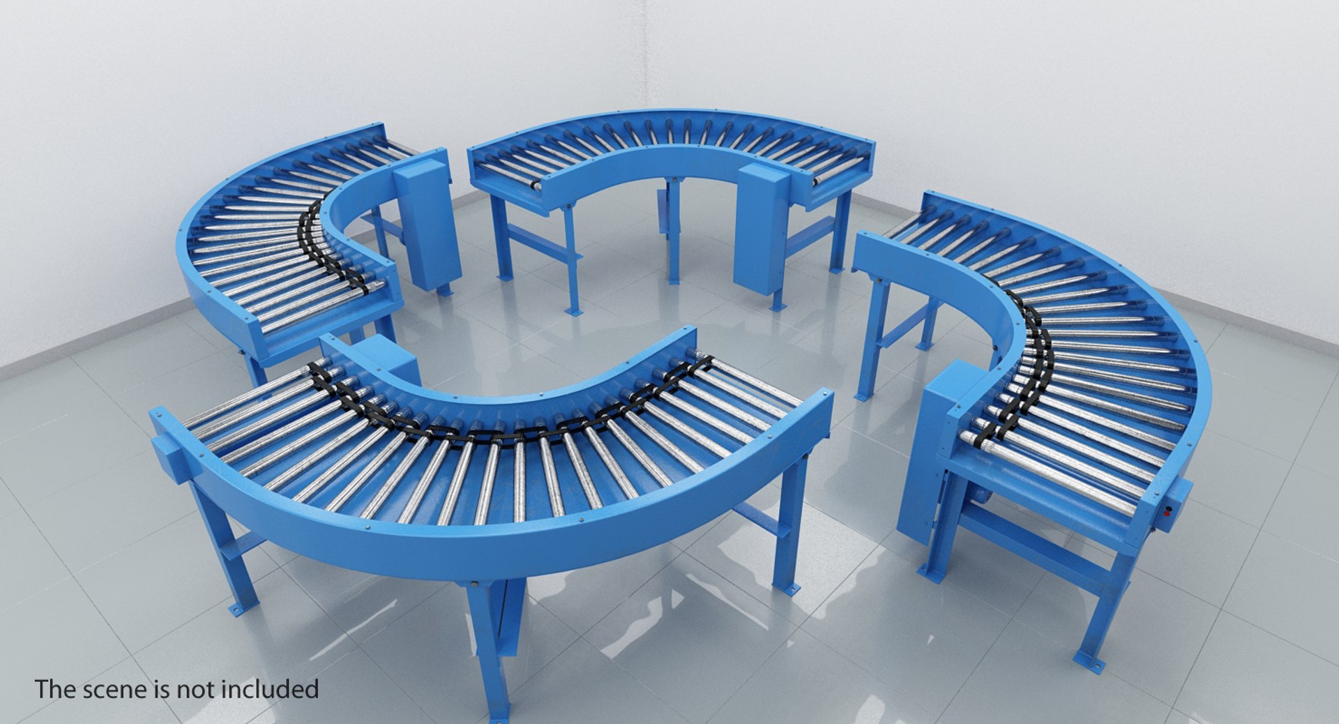 Curved Roller Conveyor 3D Model - TurboSquid 1330709