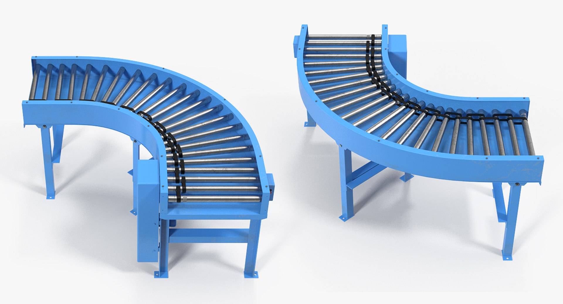 Curved Roller Conveyor 3D Model - TurboSquid 1330709