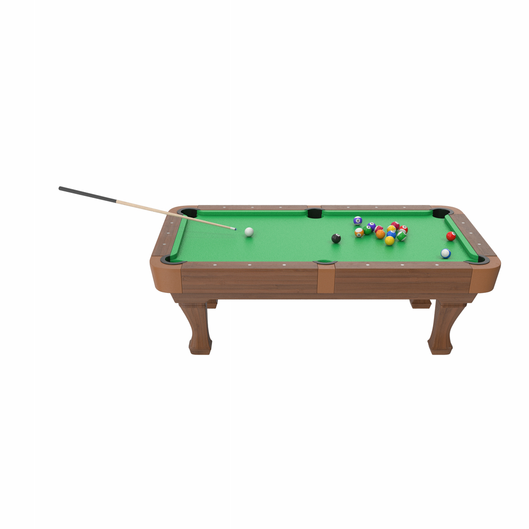 3D Model Billiard Pool Wooden Table Set - TurboSquid 2188397